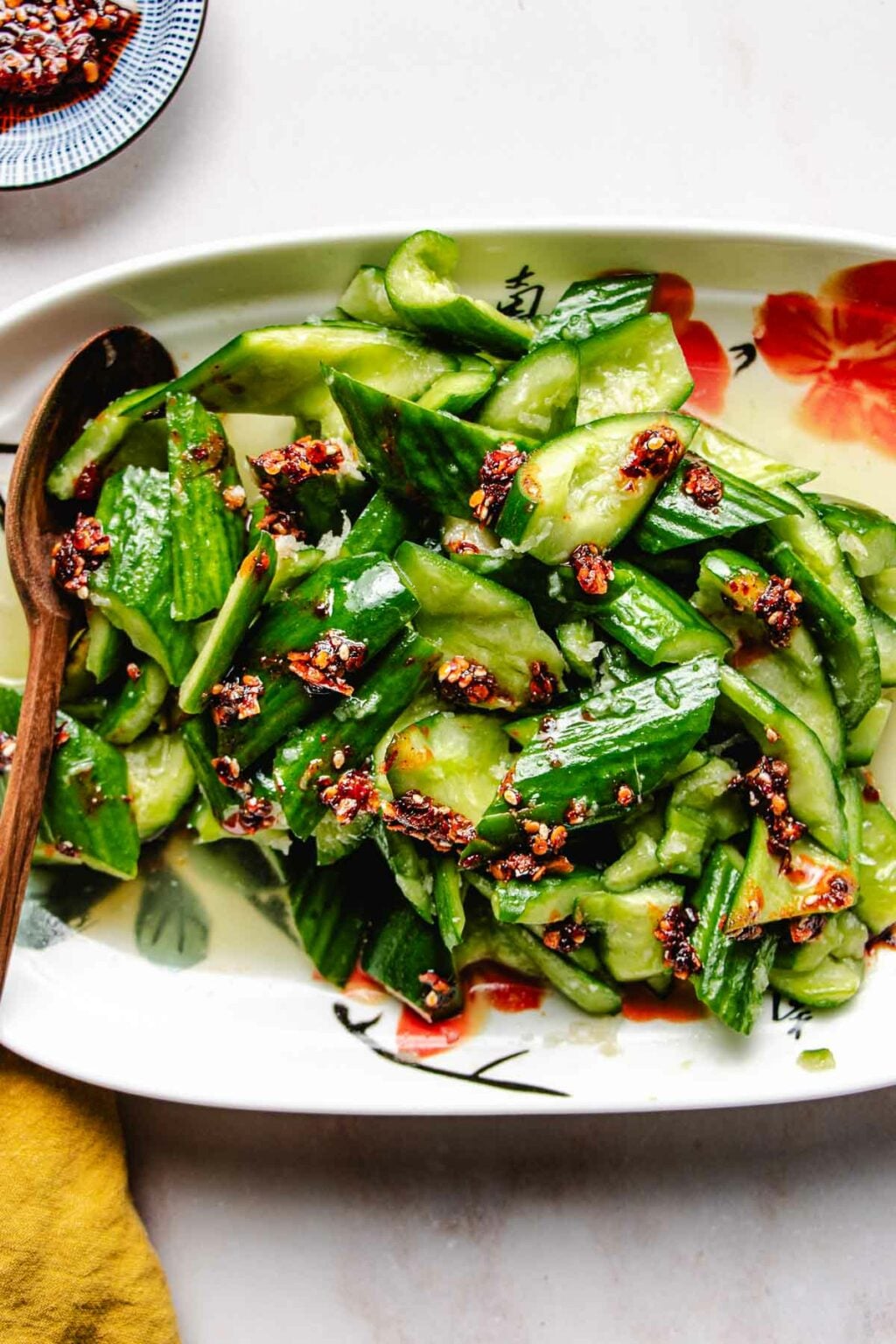 Chinese Smashed Cucumber Salad (chili garlic vinegar dressing)