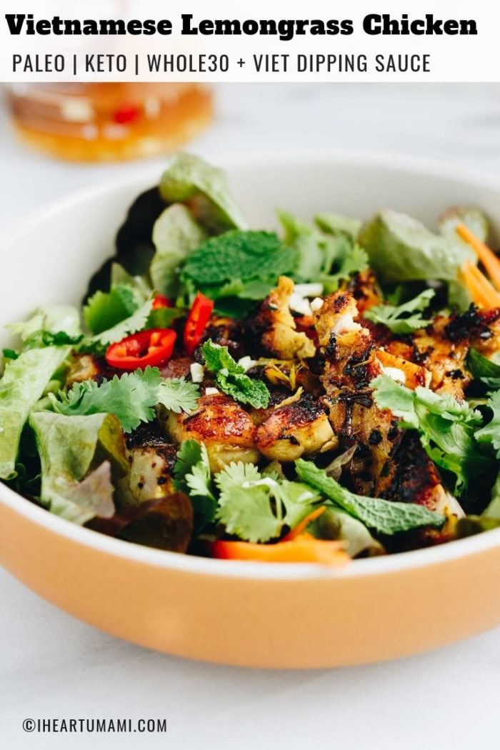 Vietnamese Lemongrass Chicken Noodle Salad Keto I Heart Umami®