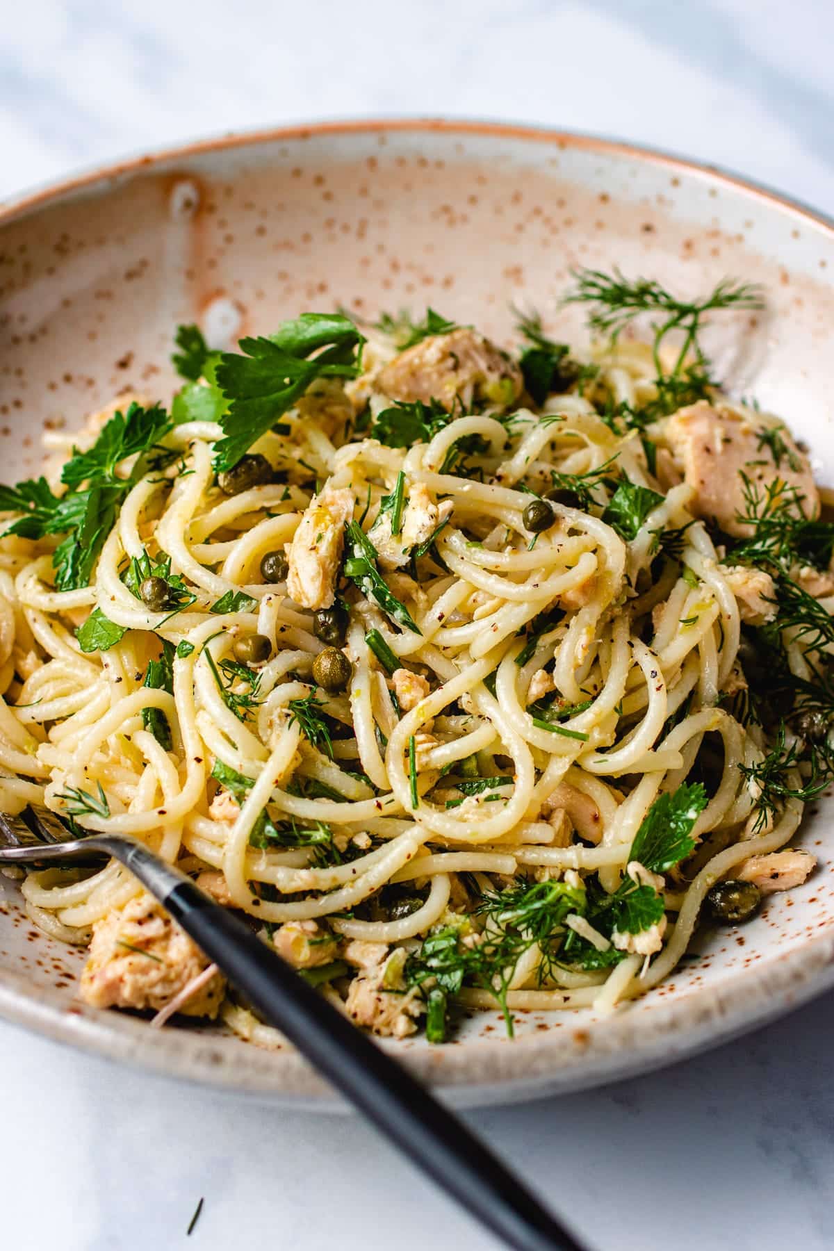 Lemony Canned Tuna Spaghetti (Paleo, Gluten-Free) | I Heart Umami®