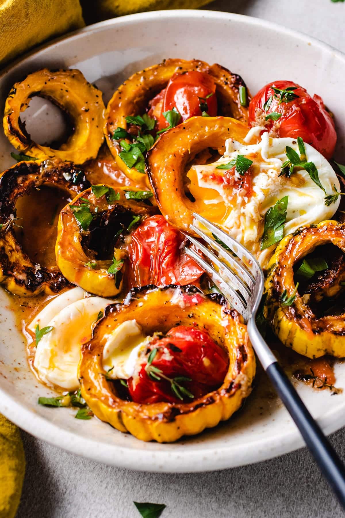 Thyme Roasted Cherry Tomatoes with Delicata Squash | I Heart Umami®