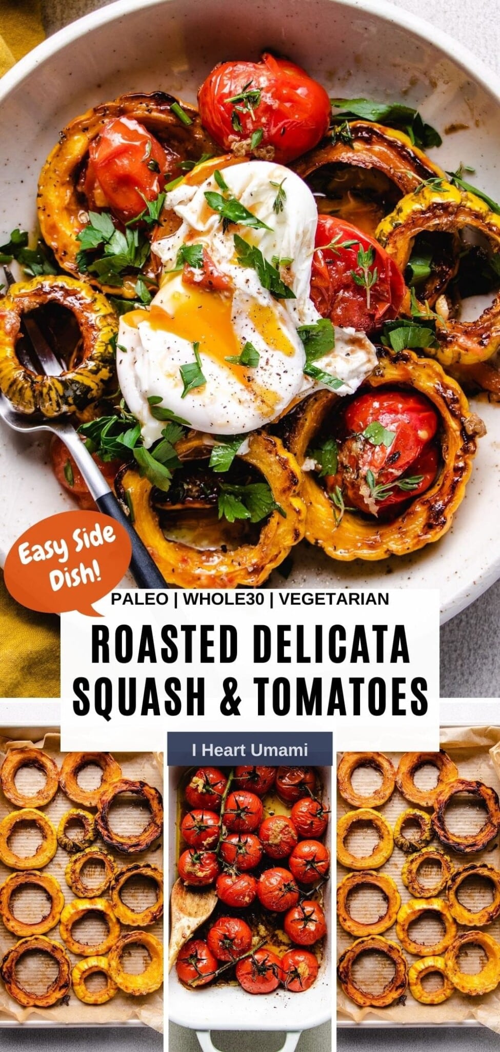Thyme Roasted Cherry Tomatoes with Delicata Squash | I Heart Umami®