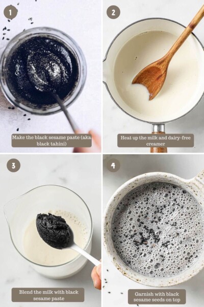 Black Sesame Latte (Iced or Hot) | I Heart Umami®