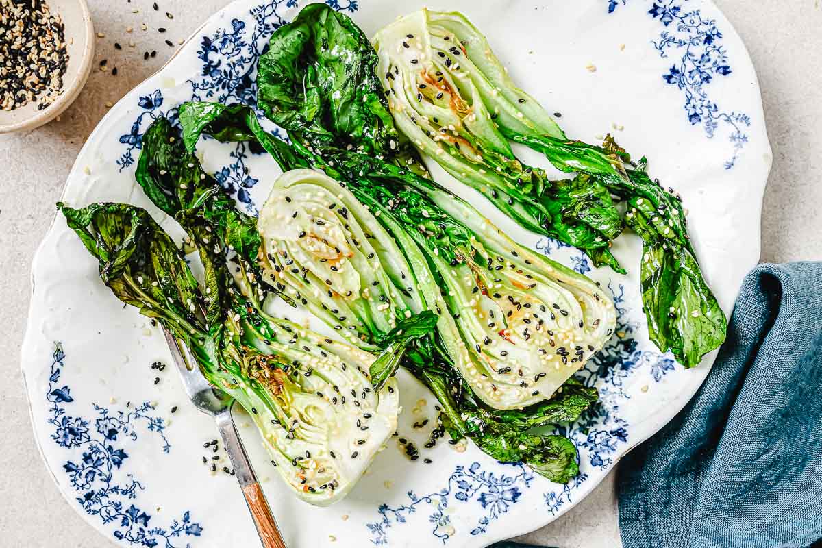 Air Fryer Bok Choy (healthy, easy)| I Heart Umami®