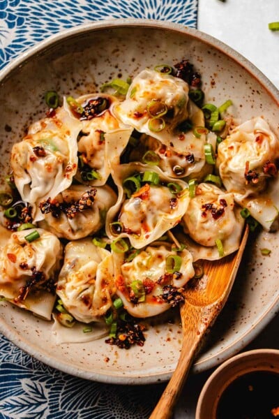 Shrimp Wontons (with chili oil wonton sauce) | I Heart Umami®