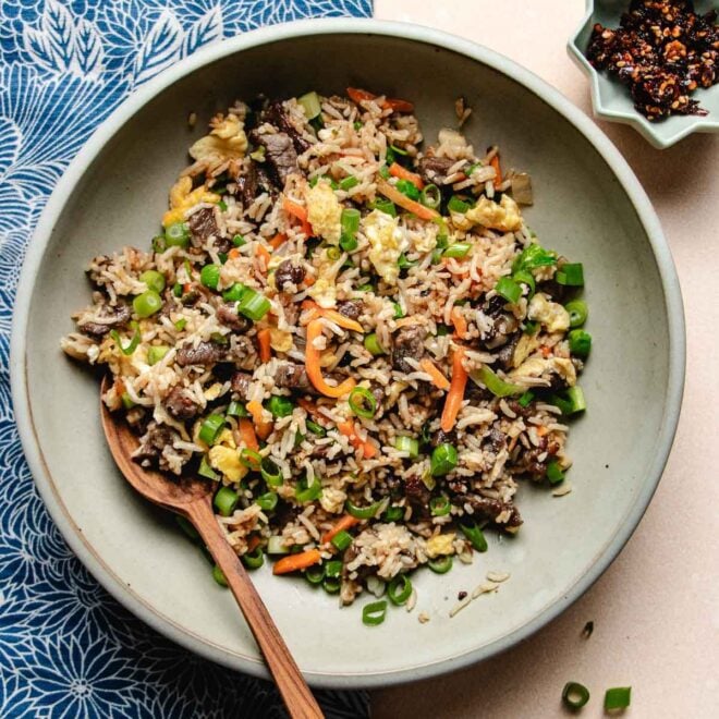 Steak Fried Rice (tender marinated steak)| I Heart Umami®