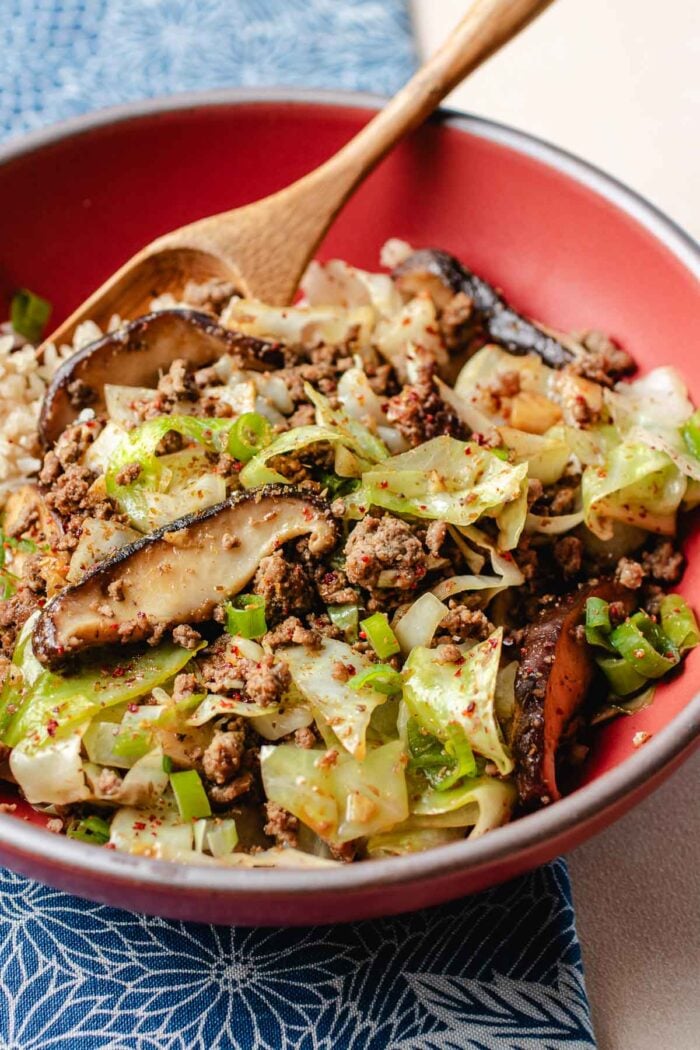 Chinese ground beef and cabbage stir fry | I Heart Umami®