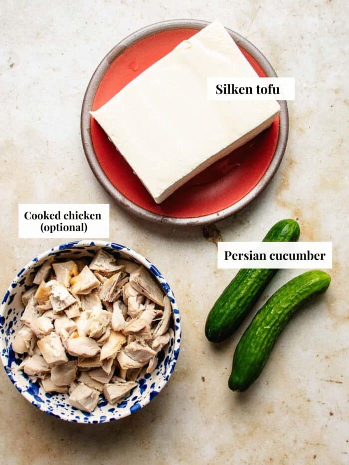 Silken Tofu Salad Bowl (with Chinese garlic sesame dressing) | I Heart ...