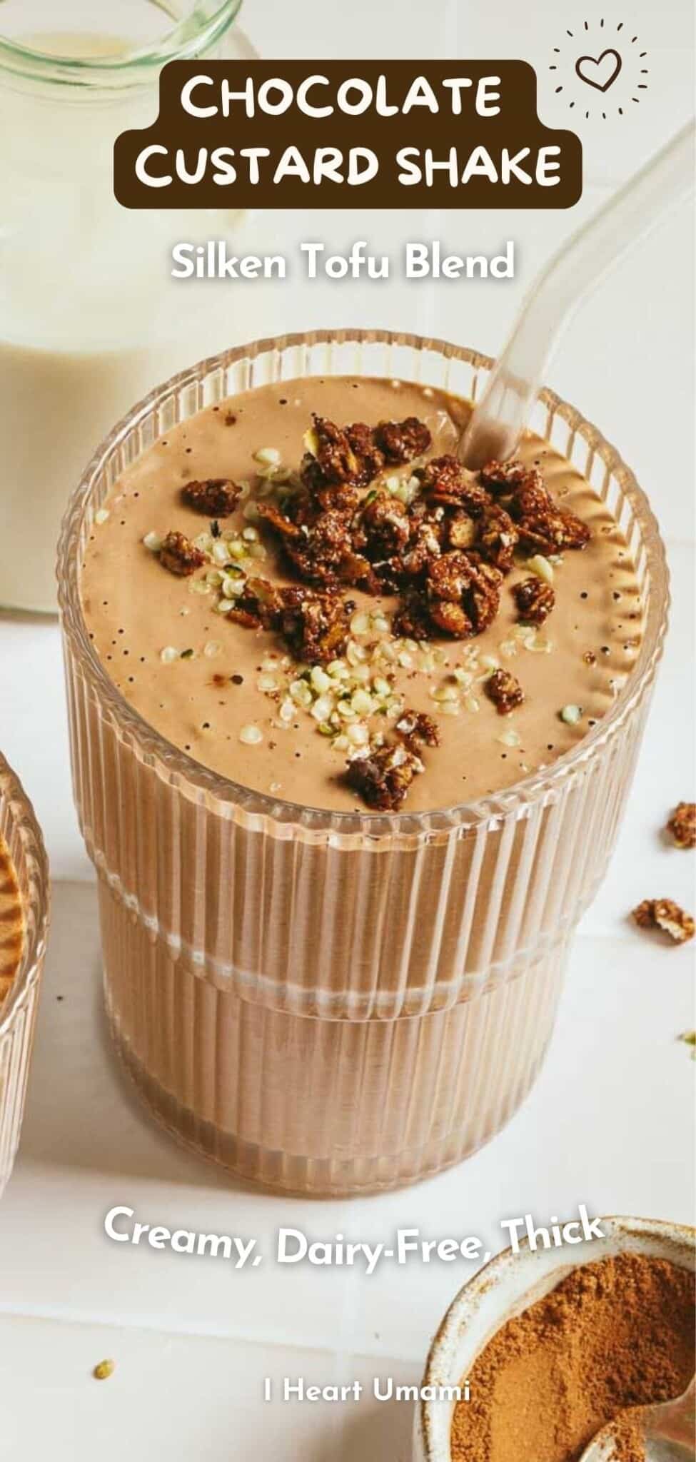 Chocolate Tofu Smoothie (high protein, creamy) | I Heart Umami®