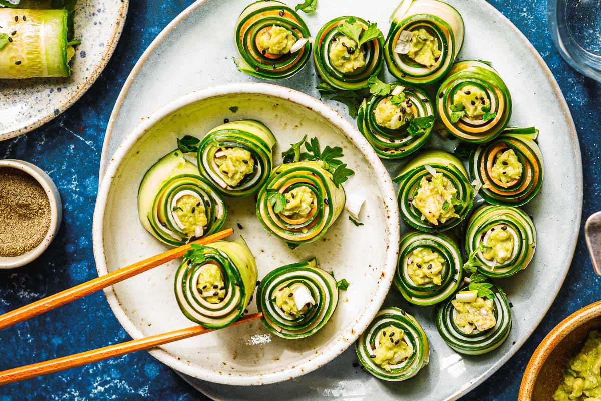 Cucumber Roll Ups (with avocado!)| I Heart Umami®