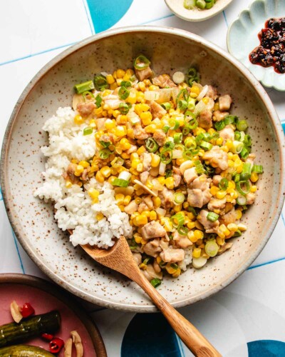 Stir Fry Corn With Chicken (玉米雞丁) | I Heart Umami®