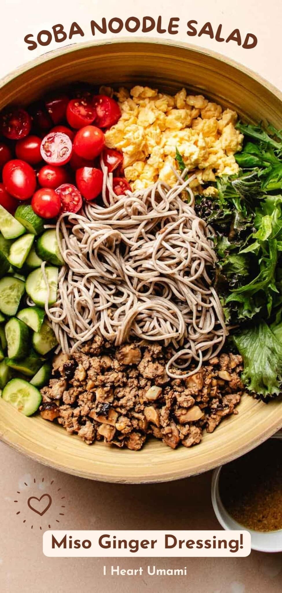 Soba Noodle Salad with Miso Ginger Dressing | I Heart Umami®
