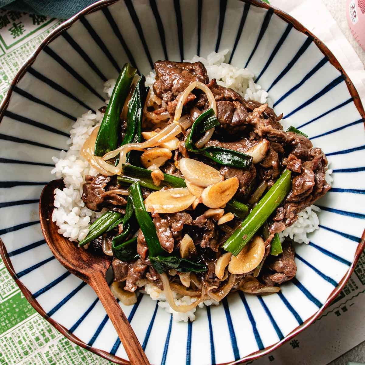 Beef With Garlic Sauce