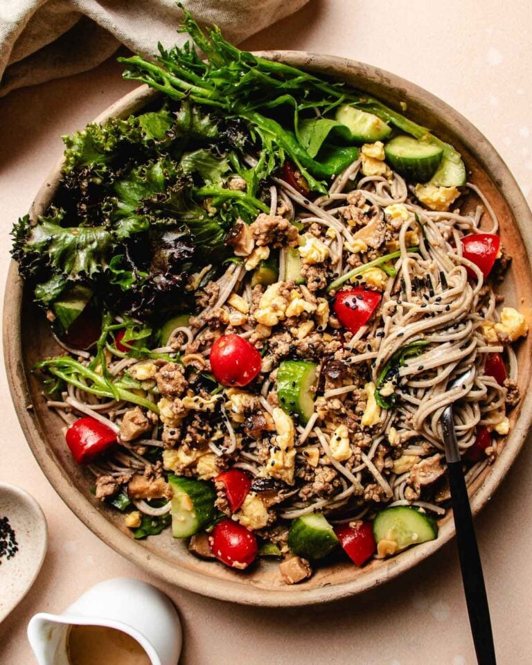 Soba Noodle Salad with Miso Ginger Dressing | I Heart Umami®