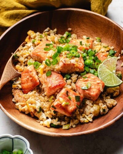 Salmon Fried Rice (with Thai chili sauce) | I Heart Umami®