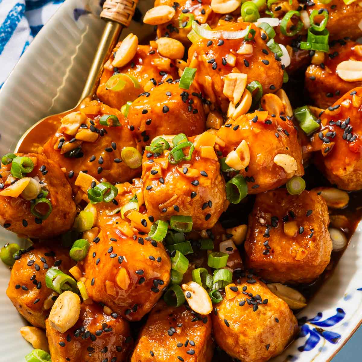 Crispy Honey Garlic Tofu (air fry or bake)| I Heart Umami®