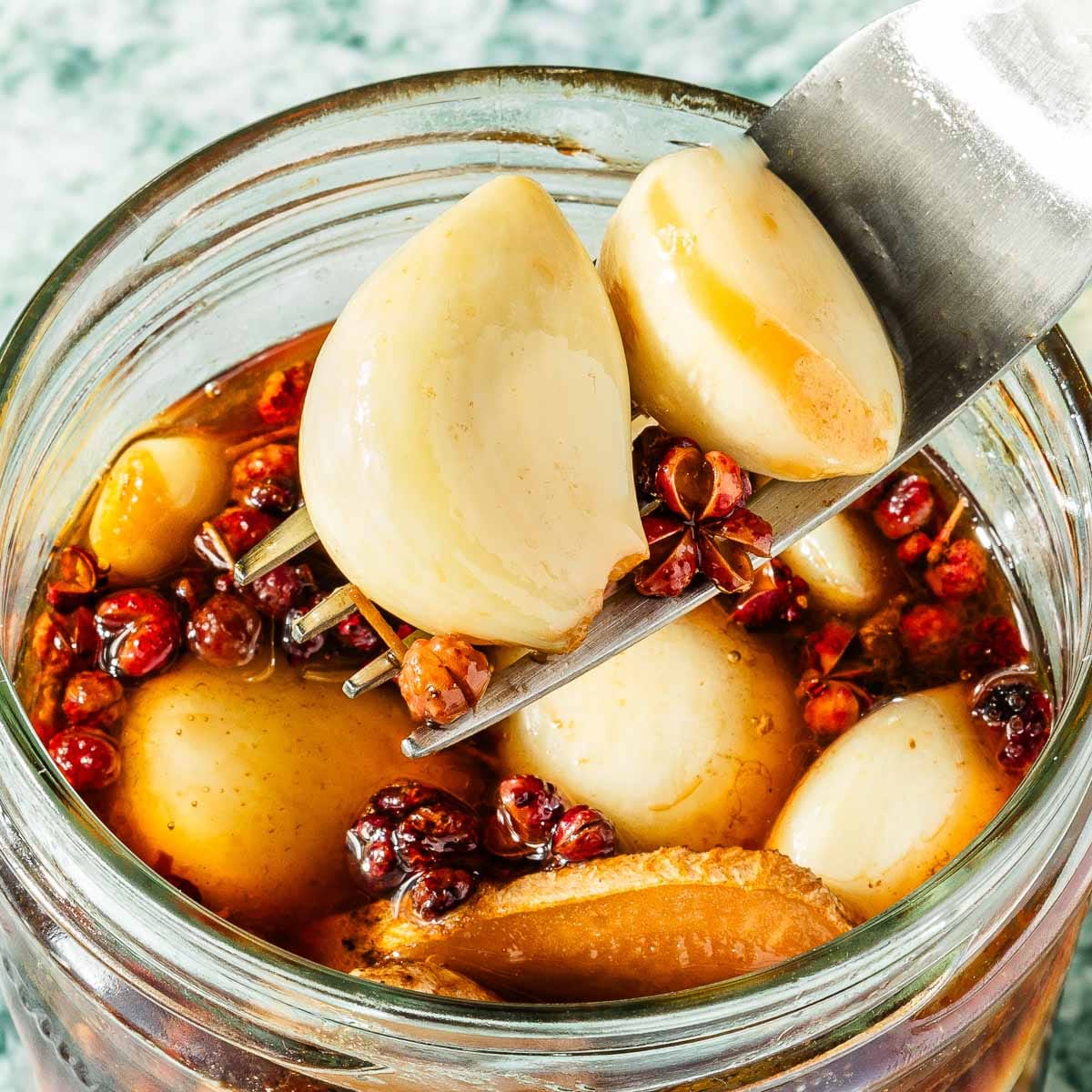 Pickled Garlic (Sichuan sweet ginger peppercorn brine) | I Heart Umami®