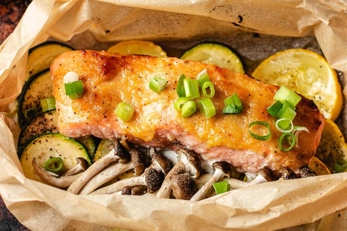 Miso Butter Salmon in Parchment Packets | I Heart Umami®
