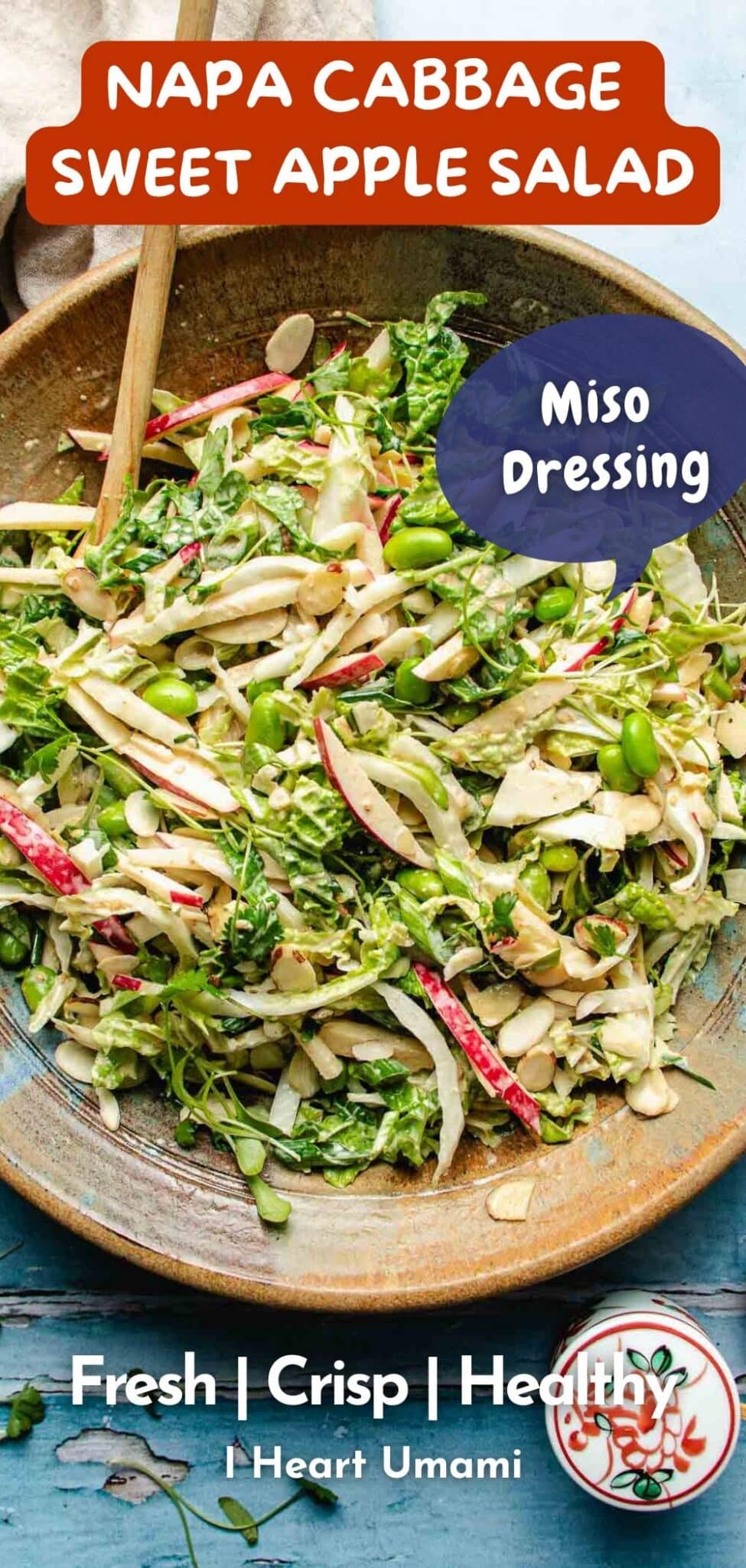 Napa Cabbage Salad with Miso Sesame Dressing | I Heart Umami®